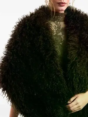 GEMY MAALOUF Voluminous Faux-fur Bolero