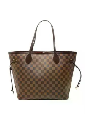 LOUIS VUITTON 2018 Damier Ebene Neverfull Mm Tote Bag - Brown
