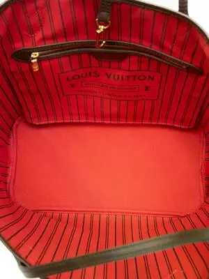 LOUIS VUITTON 2018 Damier Ebene Neverfull Mm Tote Bag - Brown