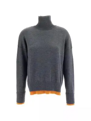 Plan C Turtleneck Merino-wool Sweater - Grey