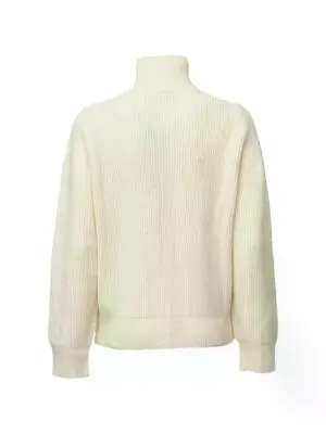 MC2 SAINT BARTH Off White Isalyn Wool Half-zip Knit Sweater