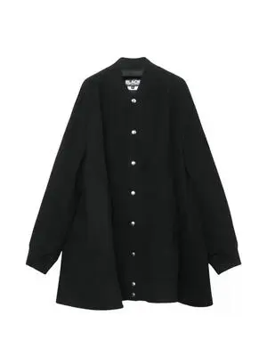 Comme Des Garçons Press-stud Raglan-sleeve Coat - Black