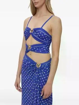 Christopher Esber Bandana Ruched Orbit Maxi Dress