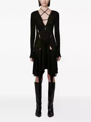 SRVC STUDIO Cut-out Asymmetric Midi Dress