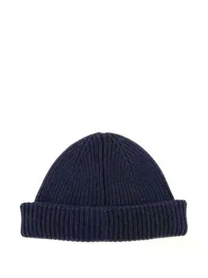 AMARANTO Ribbed-knit Beanie Hat