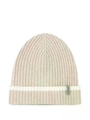 Brunello Cucinelli Ribbed-knit Monili-embellished Beanie - Neutrals