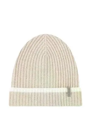 Brunello Cucinelli Ribbed-knit Monili-embellished Beanie - Neutrals