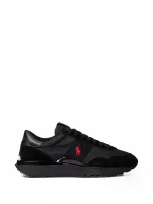 Polo Ralph Lauren Logo-patch Panelled Sneakers - Black