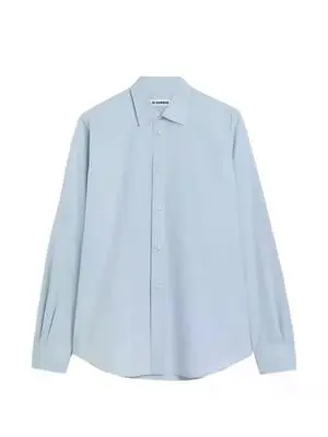 JIL SANDER Fil-à-fil Cotton Shirt - Blue