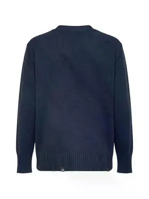 AMARANTO Distressed V-neck Cardigan