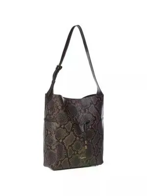 GIANNI CHIARINI Large Sienna Snake-effect Leather Tote Bag