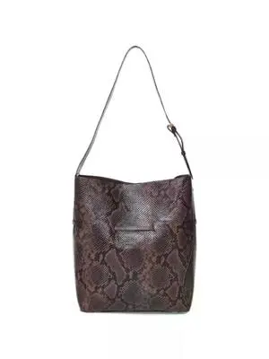GIANNI CHIARINI Large Sienna Snakeskin-effect Tote Bag