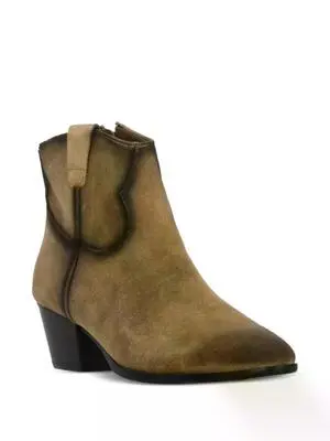 Ash Fame Suede Ankle Boots - Brown