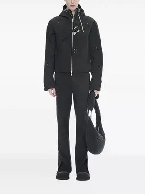 HELIOT EMIL Moire Trousers - Black