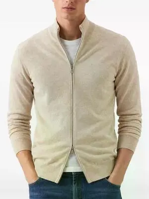 Brunello Cucinelli Zip-up Cashmere Sweater - Neutrals