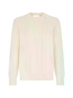 AMARANTO Ribbed-knit Raglan-sleeved Sweater - Neutrals