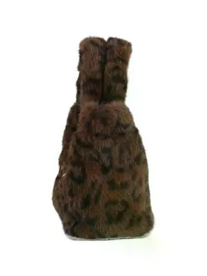 MC2 SAINT BARTH Vanity Mini Leopard-print Faux-fur Tote Bag