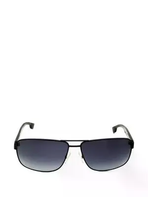 BOSS Rectangle-frame Metal Sunglasses - Black