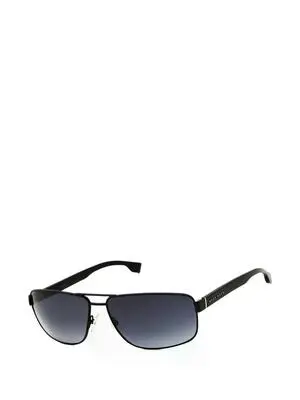 BOSS Rectangle-frame Metal Sunglasses