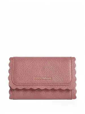 COCCINELLE Lace Scalloped-edge Pebbled Wallet