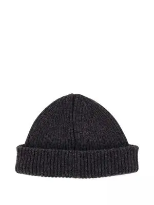 AMARANTO Ribbed-knit Beanie Hat