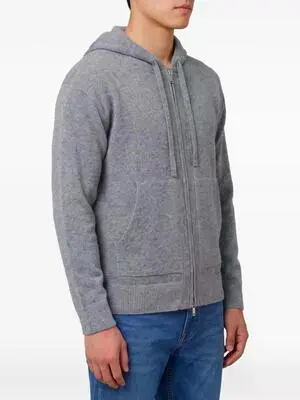 ROBERTO COLLINA Merino Wool Zip-up Hoodie