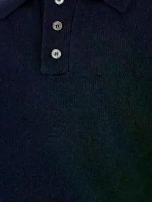 AMARANTO Button-placket Polo-collar Sweater