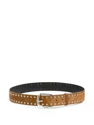 Christopher Esber Maverick Studded Suede Belt - Brown