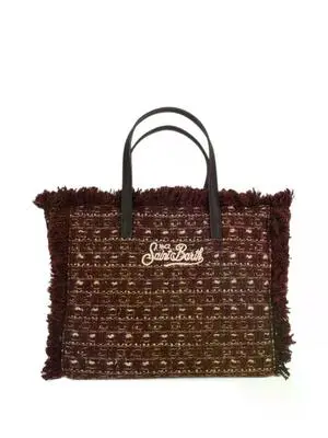 MC2 SAINT BARTH Colette Frayed Tweed Tote Bag
