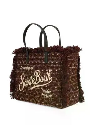 MC2 SAINT BARTH Colette Frayed Tweed Tote Bag