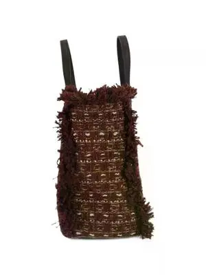 MC2 SAINT BARTH Colette Frayed Tweed Tote Bag