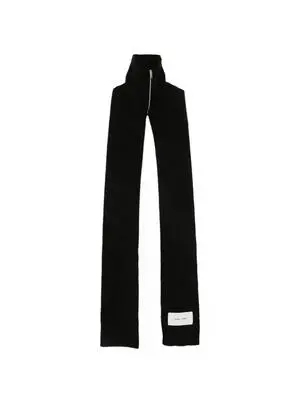 Samsøe Samsøe Ribbed-knit Zip-neck Scarf