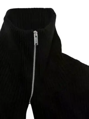 Samsøe Samsøe Ribbed-knit Zip-neck Scarf