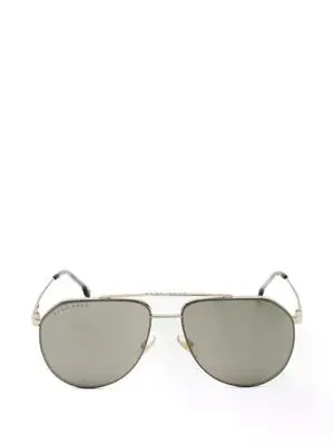 BOSS Double-bridge Pilot-frame Sunglasses - Gold