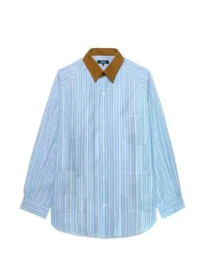 Comme Des Garçons Vertical-stripe Shirt - Blue