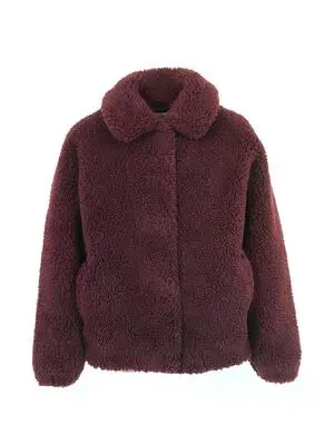 MC2 SAINT BARTH Logo-patch Faux-shearling Coat