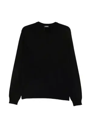 CENERE GB Crew-neck Long-sleeve Sweater - Black