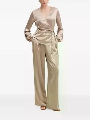 Guess Satin Wrap Blouse
