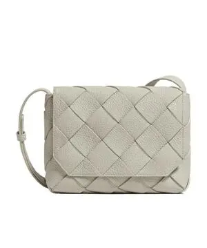 Bottega Veneta Diago Intreccio Cross-body Bag - Silicon Gray