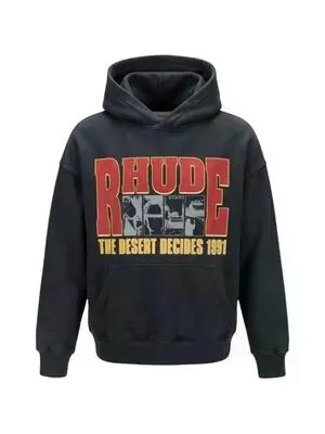 Rhude The Desert Decides Logo-print Hoodie - Black