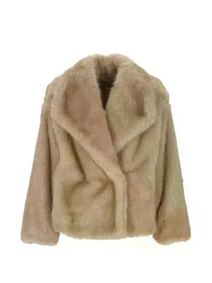 Marella Faux-fur Notched-lapel Jacket - Neutrals