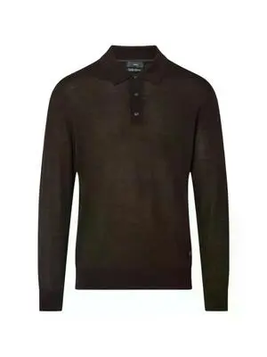 Liu Jo Polo Shirt In Wool Merino - Brown