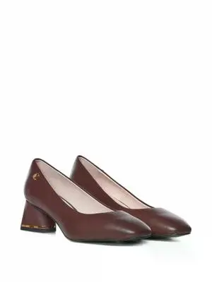 COCCINELLE C-everyday Logo-plaque Block-heel Pumps