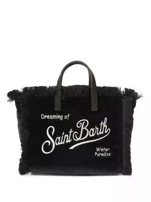 MC2 SAINT BARTH Logo-embroidered Fringed Tote Bag