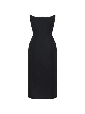 Balenciaga Midi Bustier Dress - Black