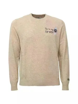 MC2 SAINT BARTH Embroidered Crew-neck Sweater - Neutrals