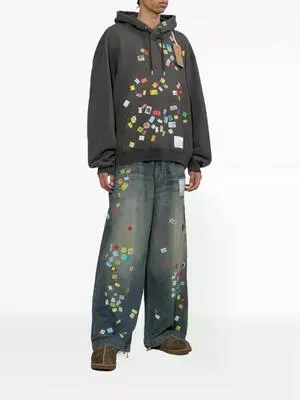 Mihara Yasuhiro Price-tag Sticker Printed Hoodie