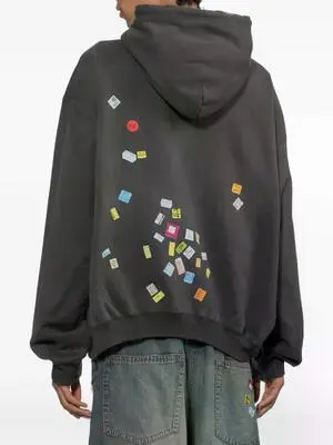 Mihara Yasuhiro Price-tag Sticker Printed Hoodie
