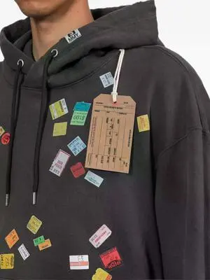 Mihara Yasuhiro Price-tag Sticker Printed Hoodie