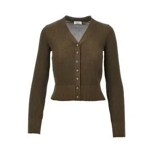 Saint Laurent Ribbed Vicoe Cardigan